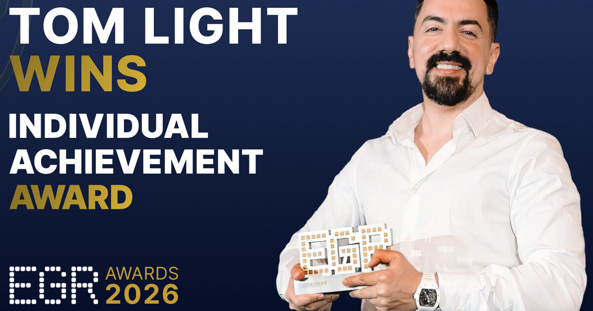Tom Light wins individual achievement award – B2B at EGR Europe Awards 2026